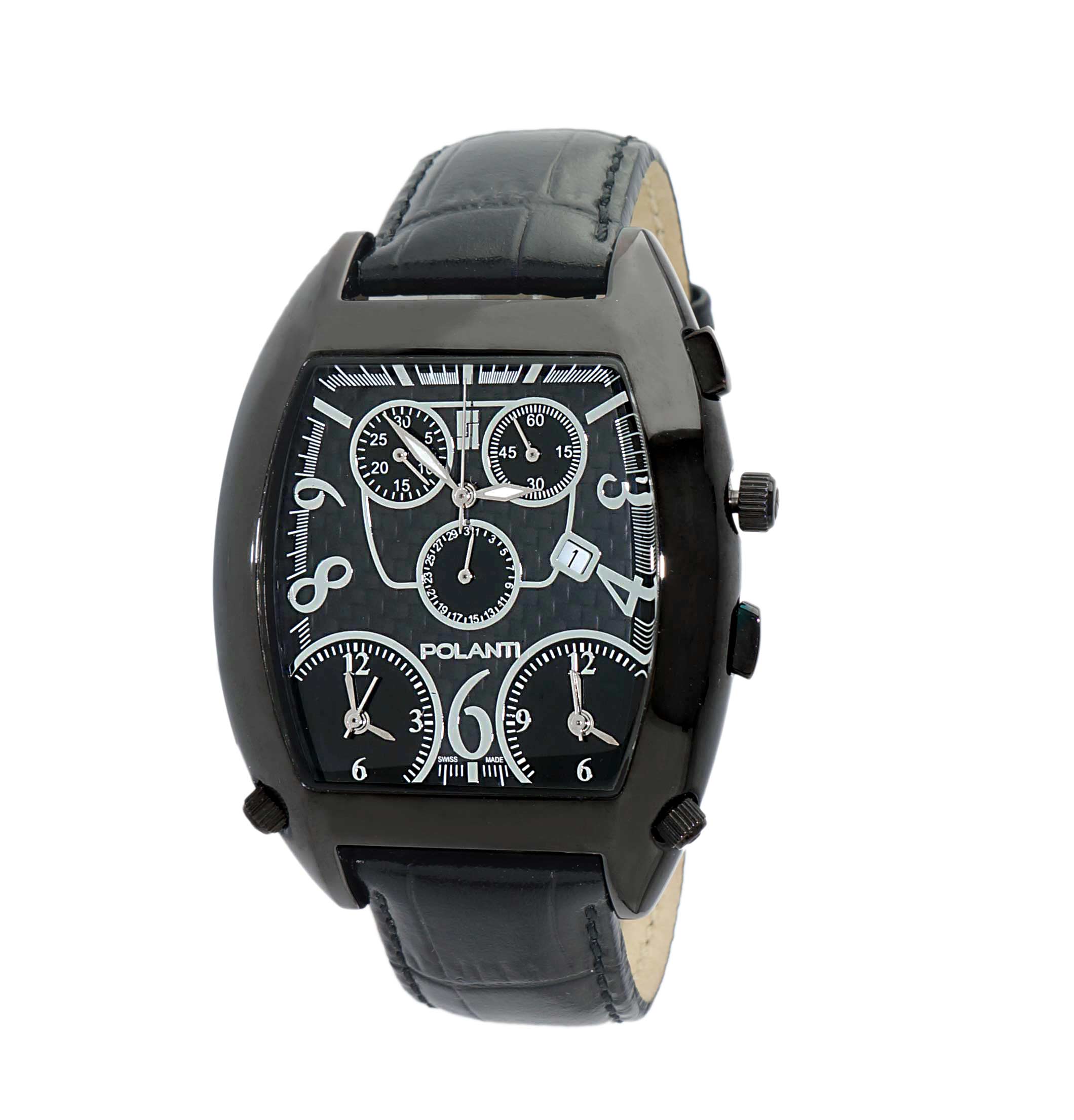 3 Time Zone Chronograph Black Edition 46mm – Polanti